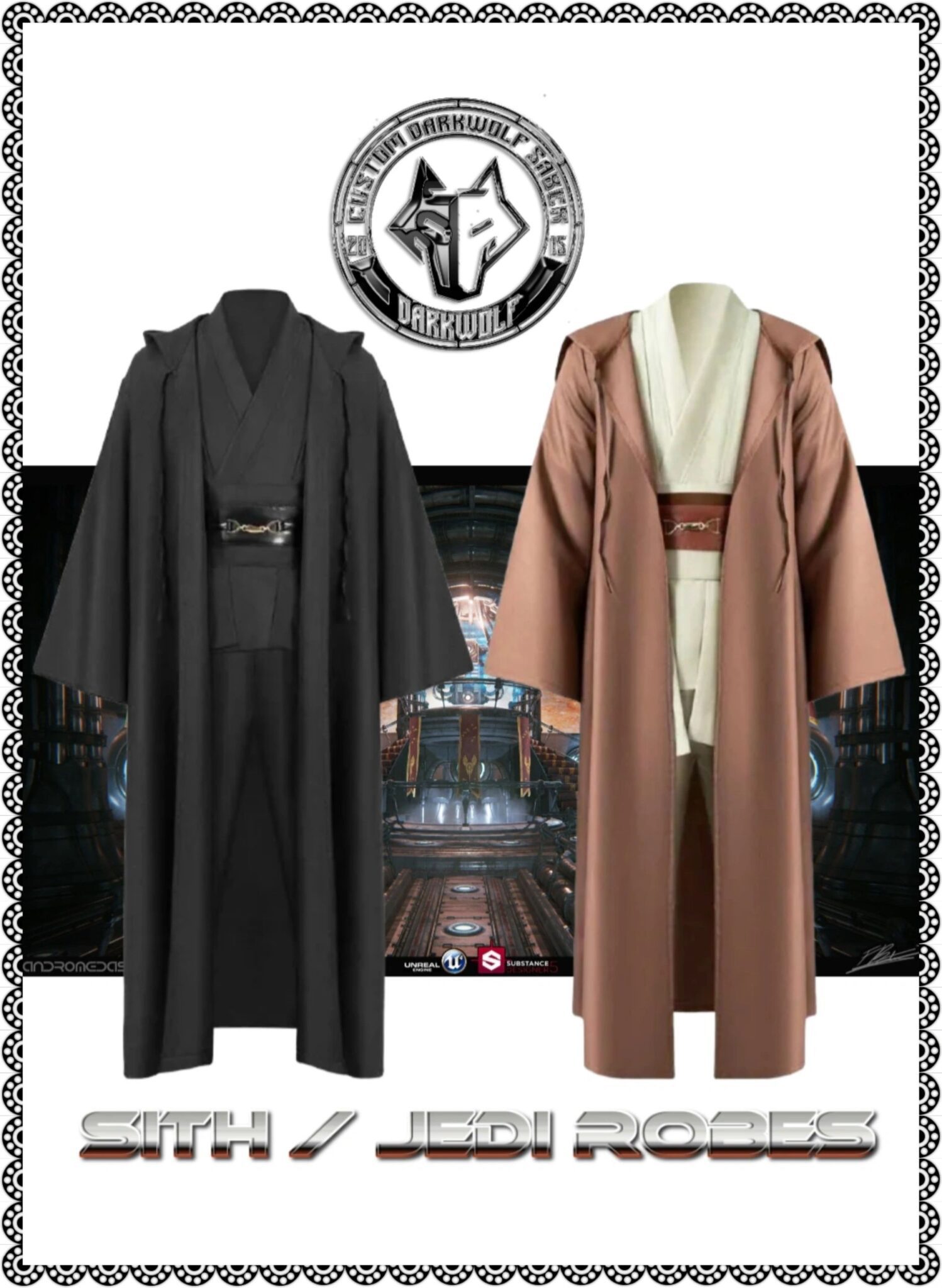 Sith & Jedi Robes for Cosplay | Star Wars Cloak, Tunic & Belt Set