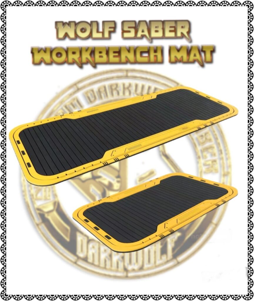 Wolf Saber Workbench Mat | Premium PVC Rubber Lightsaber Mat